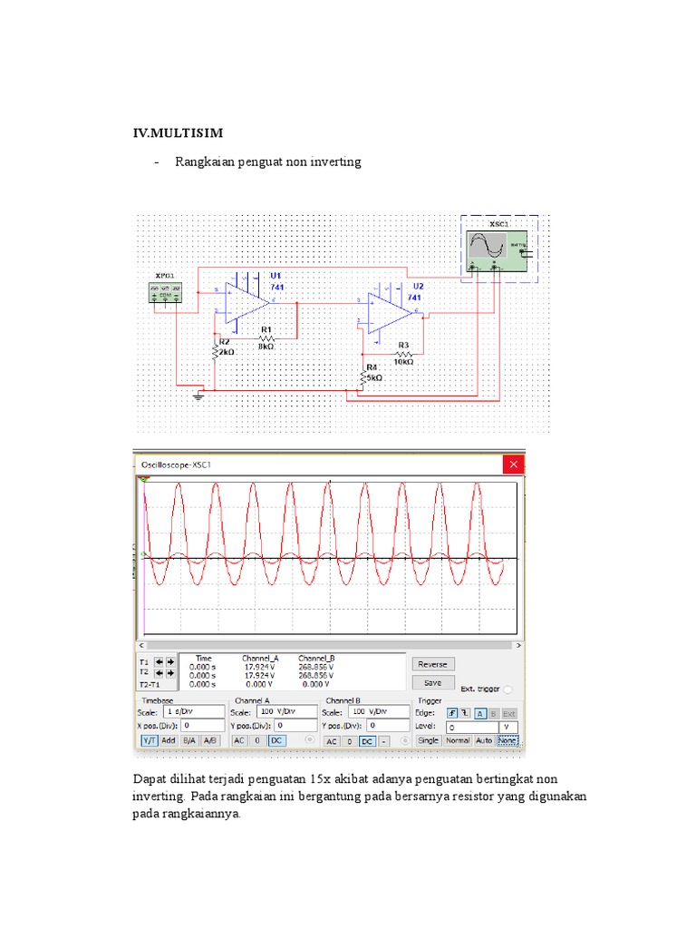 Penguatan Rangkaian Non-Inverting | PDF | Sains & Matematika