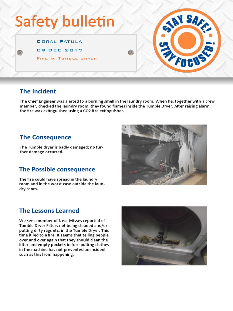 Laundry Room Fire Safety Alert | PDF | Clothes Dryer | Laundry