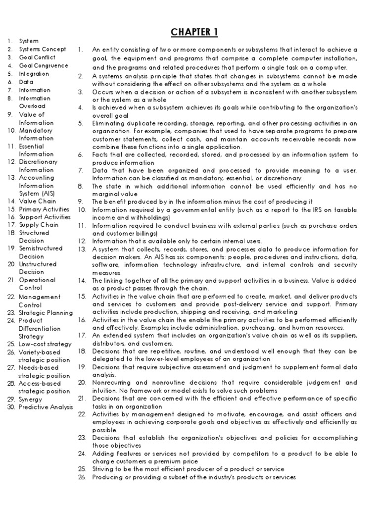 Ais Chapter 1 Pdf Internal Control Internal Audit