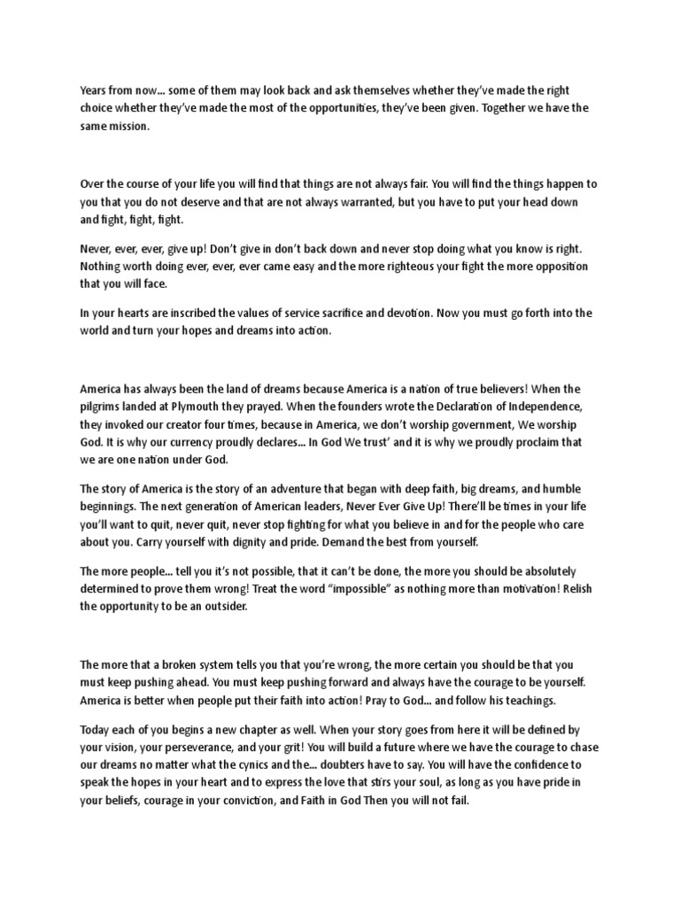 Never Give Up | PDF | Courage | Faith