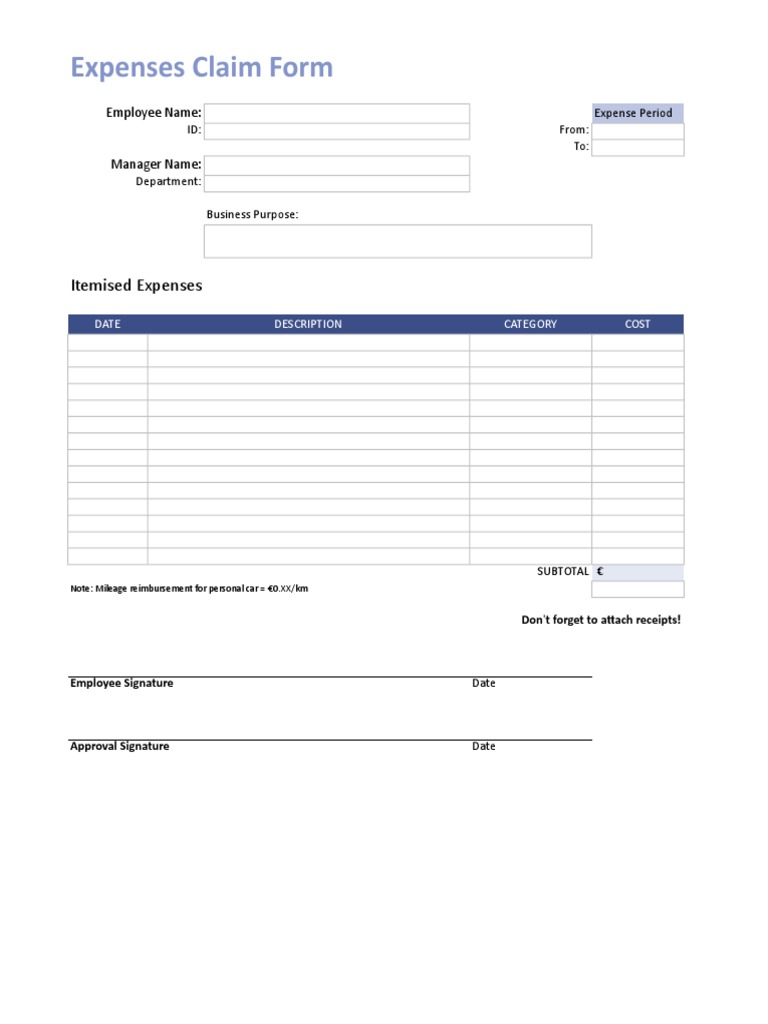 Expenses Claim Form | Download Free PDF | Proprietary Software | Copyright