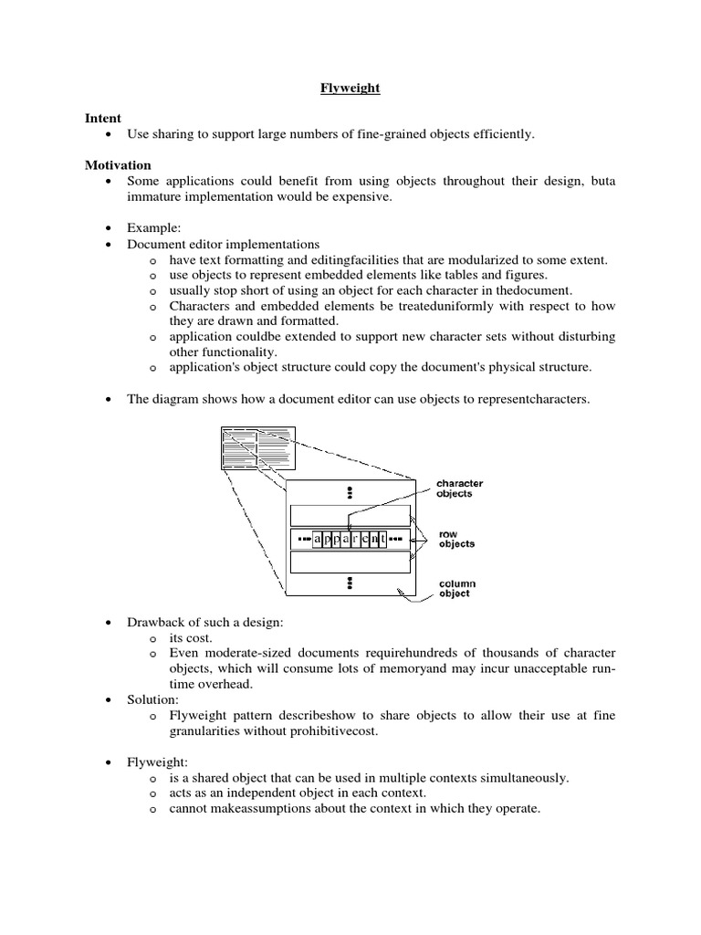Flyweight Intent | PDF | Object (Computer Science) | Software Development