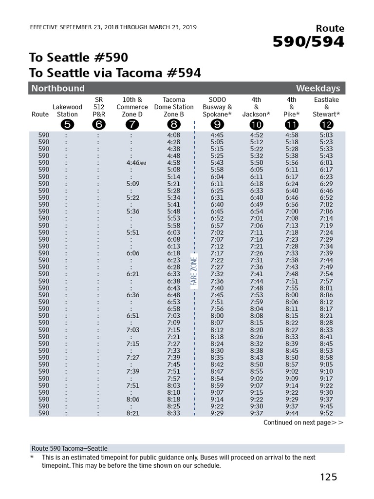 Puget Sound Transit Schedule | PDF | Bus Transport | Public Transport