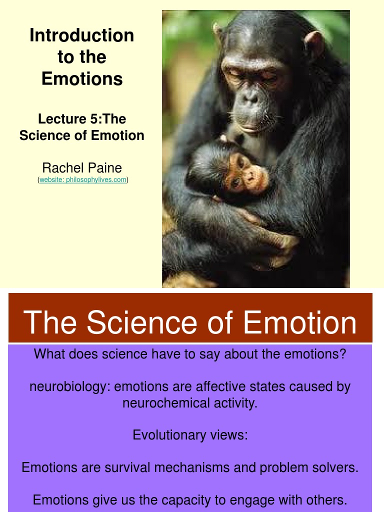 To The Emotions: Lecture 5:the Science of Emotion | PDF | Psychological ...