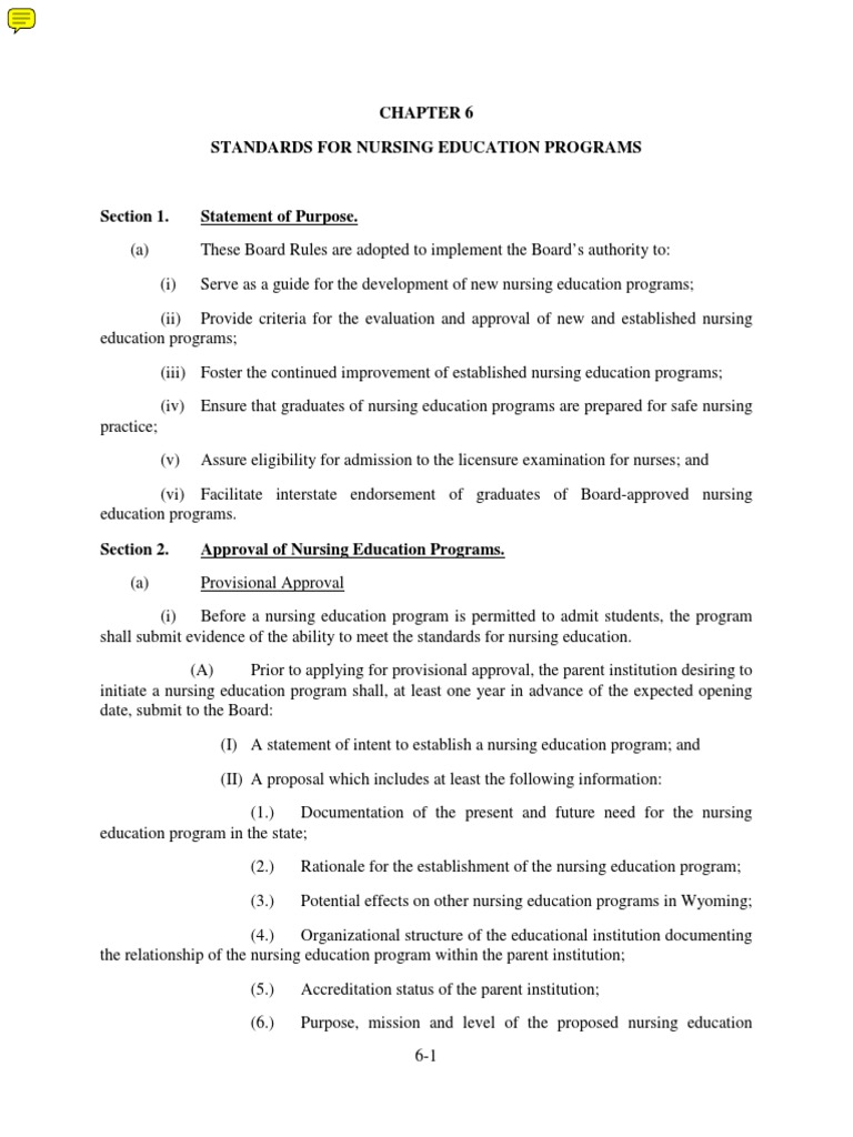 Standards For Nursing Education Programs | PDF | Nursing | Curriculum