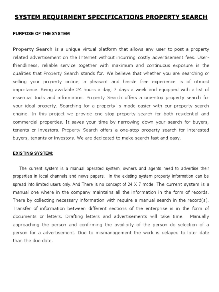 Real Estate in Srs | PDF | Input/Output | Feasibility Study