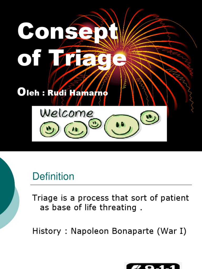 Concept of Triage - Principles, Classification and Assessment | PDF ...