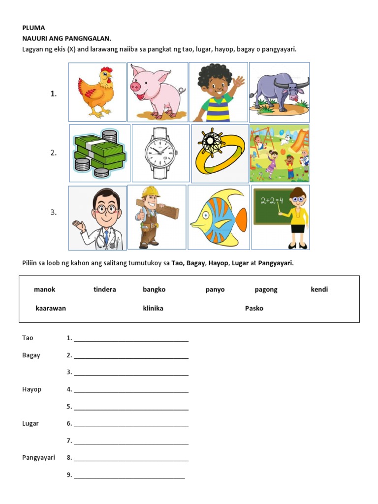 Pluma Pangngalan - Reviewer | PDF