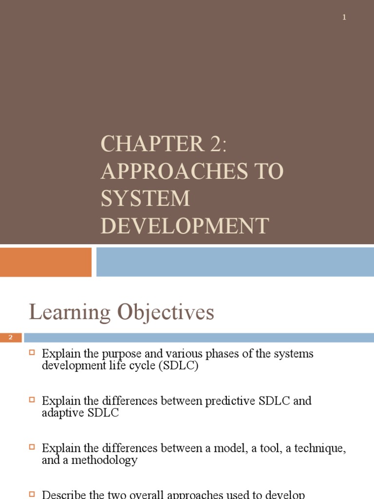 Chapter 2 - System Development Approaches | PDF | Software Development ...