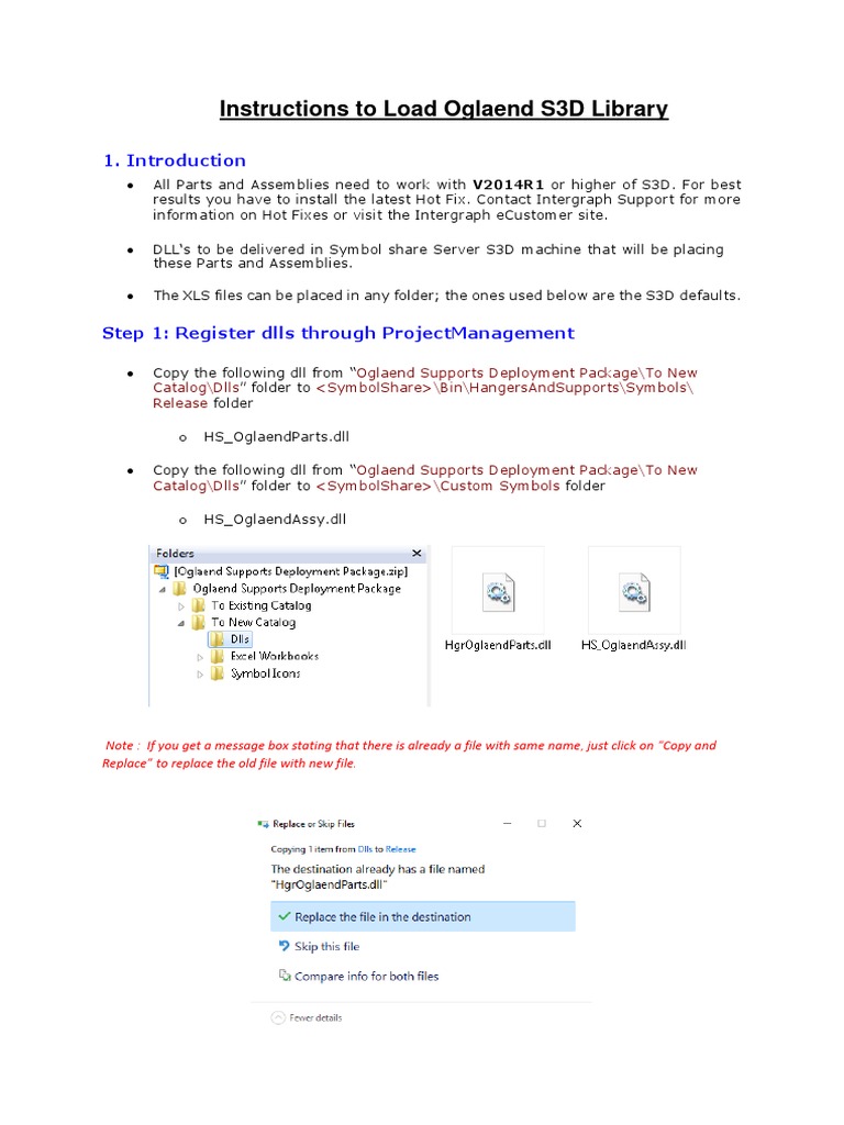 Instructions To Load Oglaend S3D Library (To New Catalog) | PDF ...
