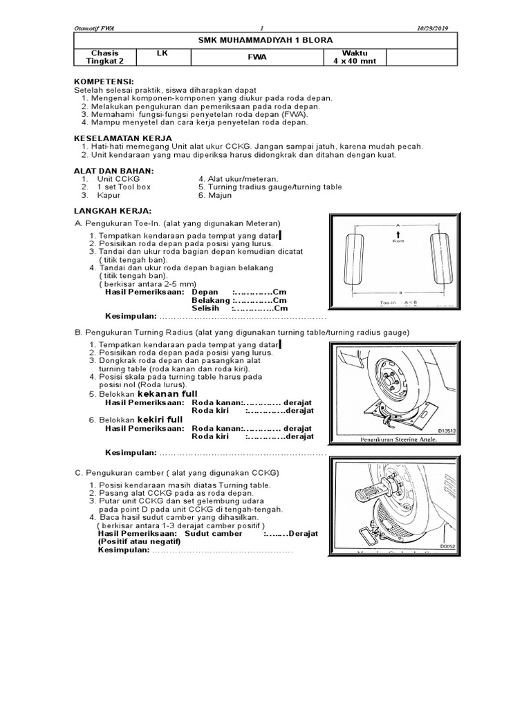 Camber Caster | PDF