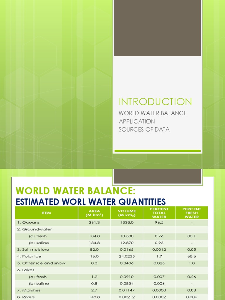 World Water Balance Application Sources of Data | PDF | Surface Runoff ...