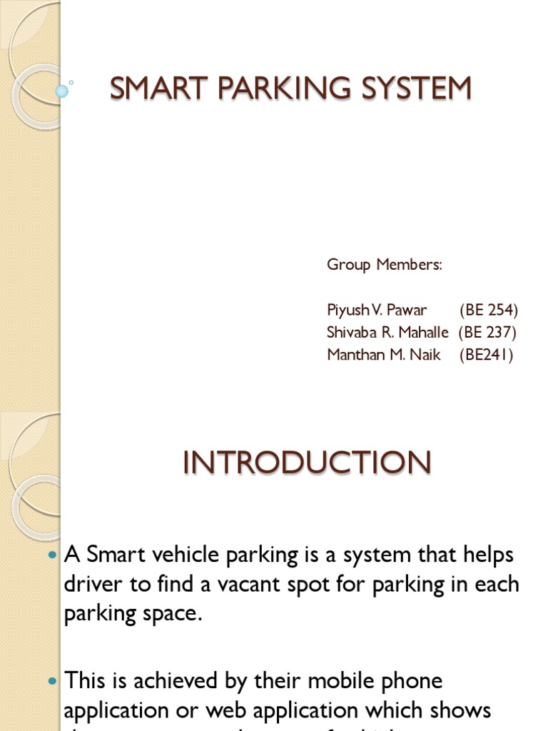 Smart Parking System Overview | PDF | Parking | Mobile App