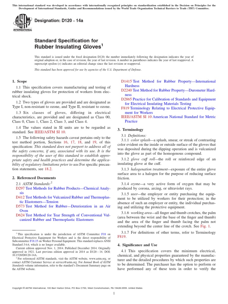 Astm D120 | PDF | High Voltage | Electrical Breakdown