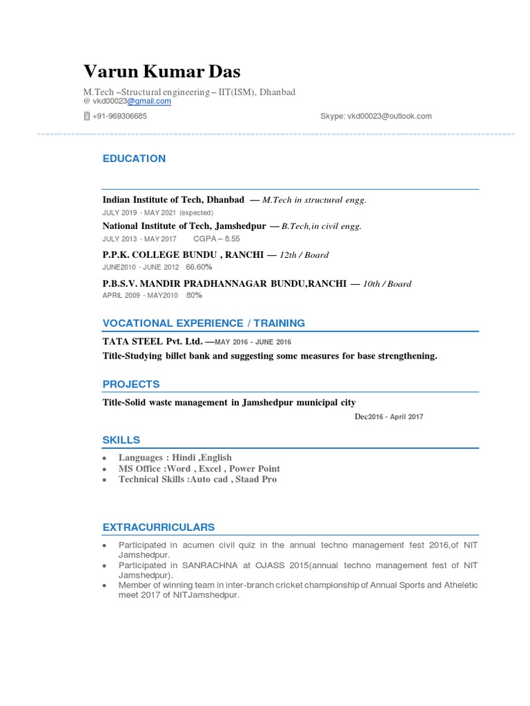 Varun Kumar Das: Education | PDF