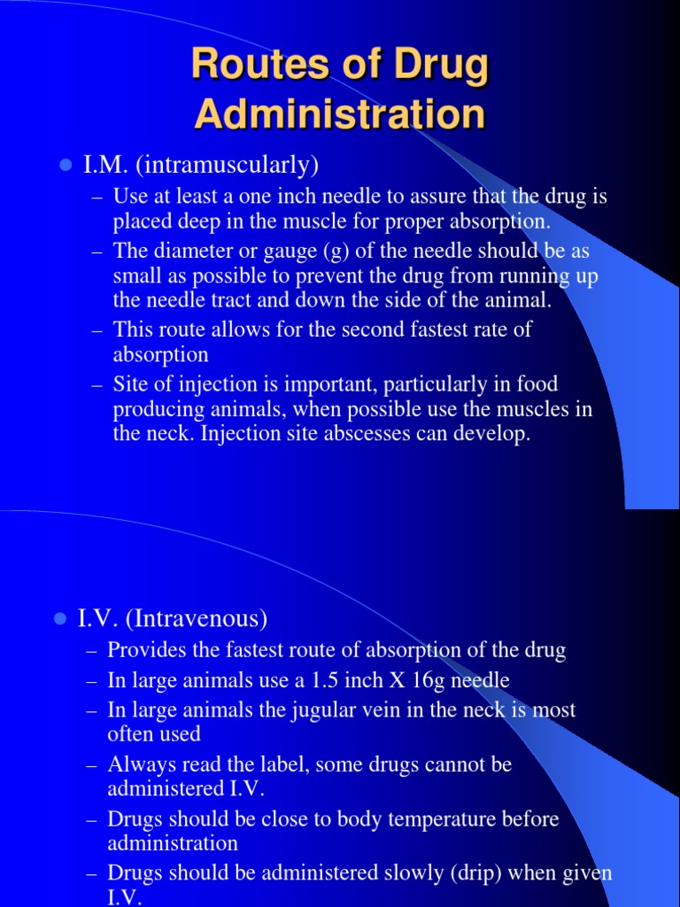 Routes of Drug Administration | PDF | Injection (Medicine) | Pharmacology