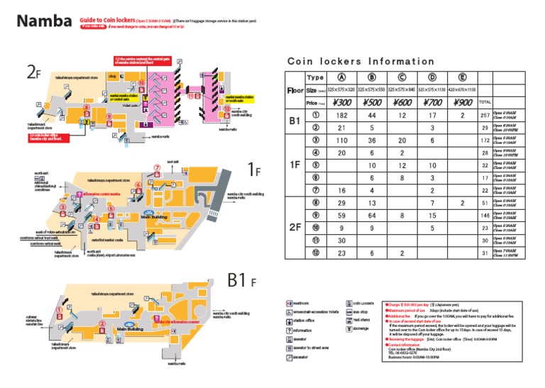 Namba: Guide To Coin Lockers | PDF | Transport | Business