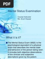 Mental State Examination MSE OSCE Checklist Geeky Medics | PDF ...