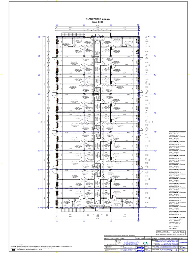 PLAN PARTER (Propus) Scara 1:100: H/L 841 / 420 (0.35m2) Allplan 2018 | PDF
