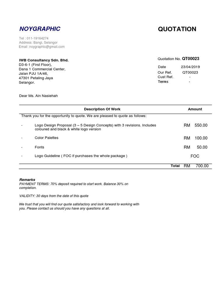 Quotation Service | PDF