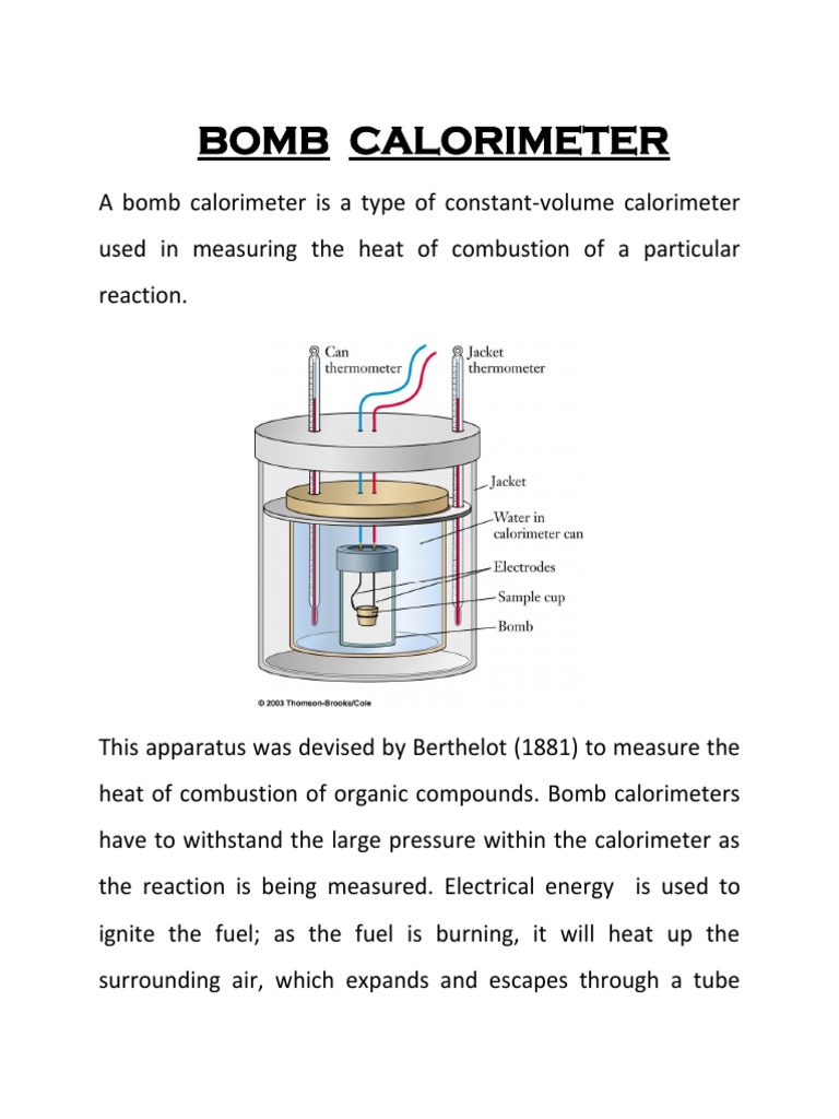 Bomb Calorimeter 3 | PDF | Branches Of Thermodynamics | Continuum Mechanics