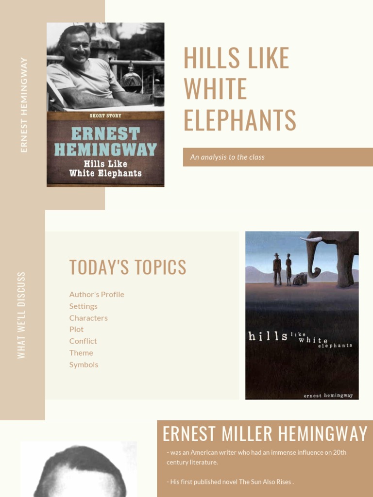 Analysis of "Hills Like White Elephants" | PDF | Ernest Hemingway