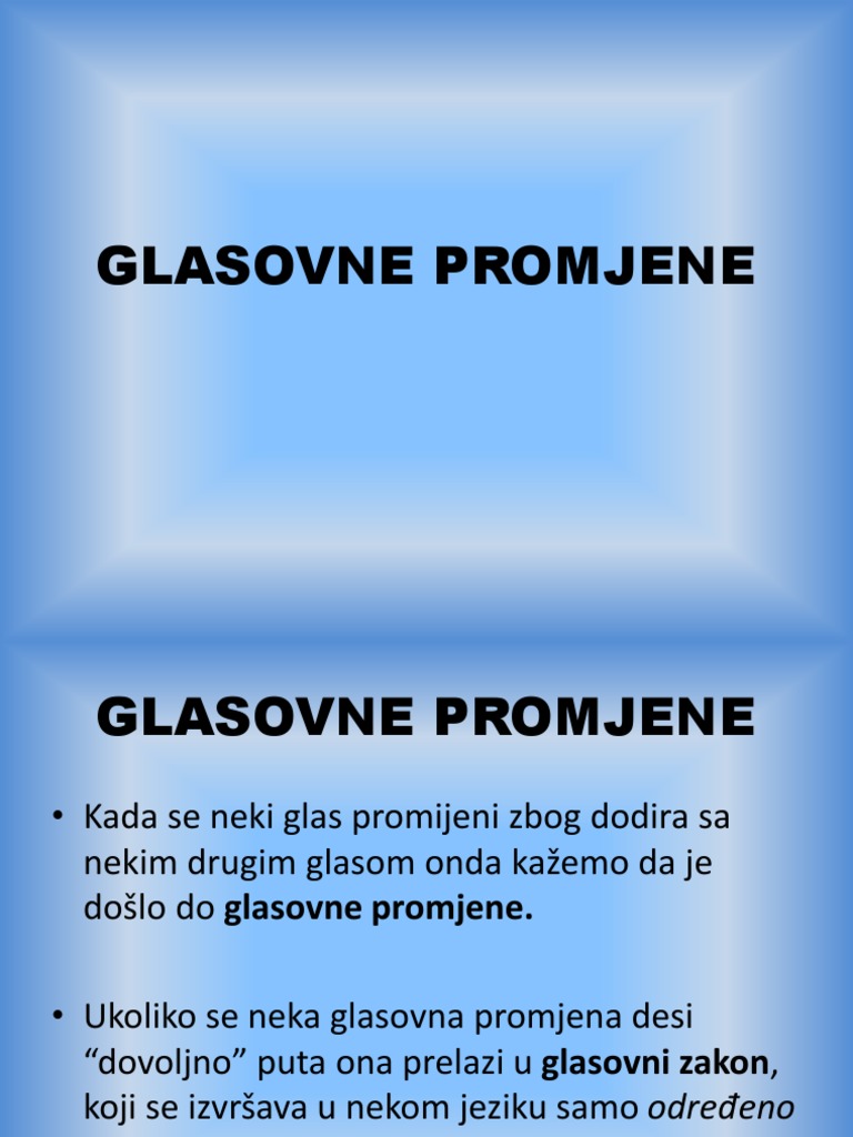 11 Do 13 Glasovne Promjene | PDF