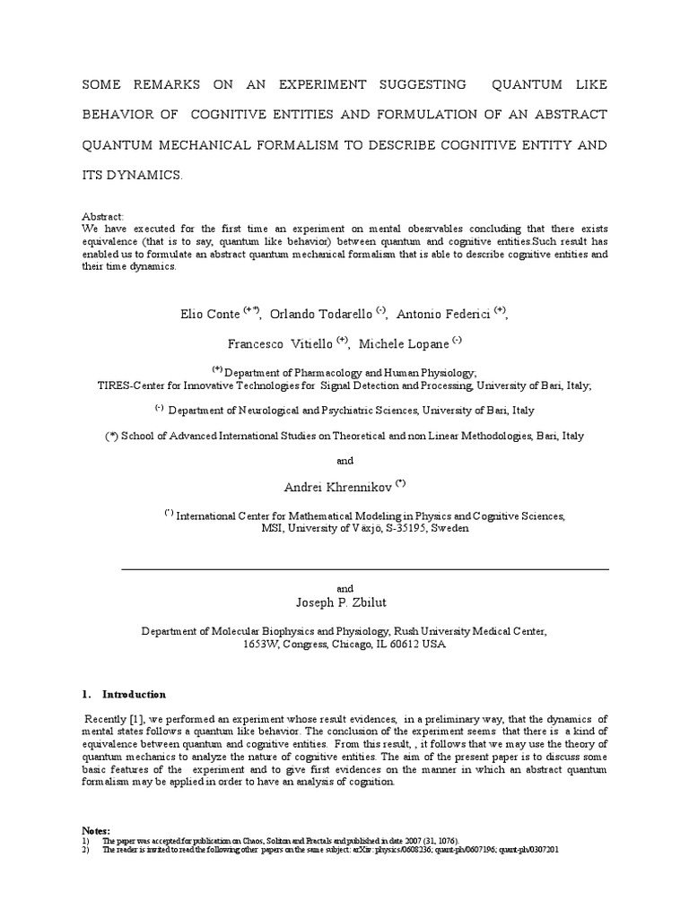 Notes | PDF | Determinism | Quantum Mechanics