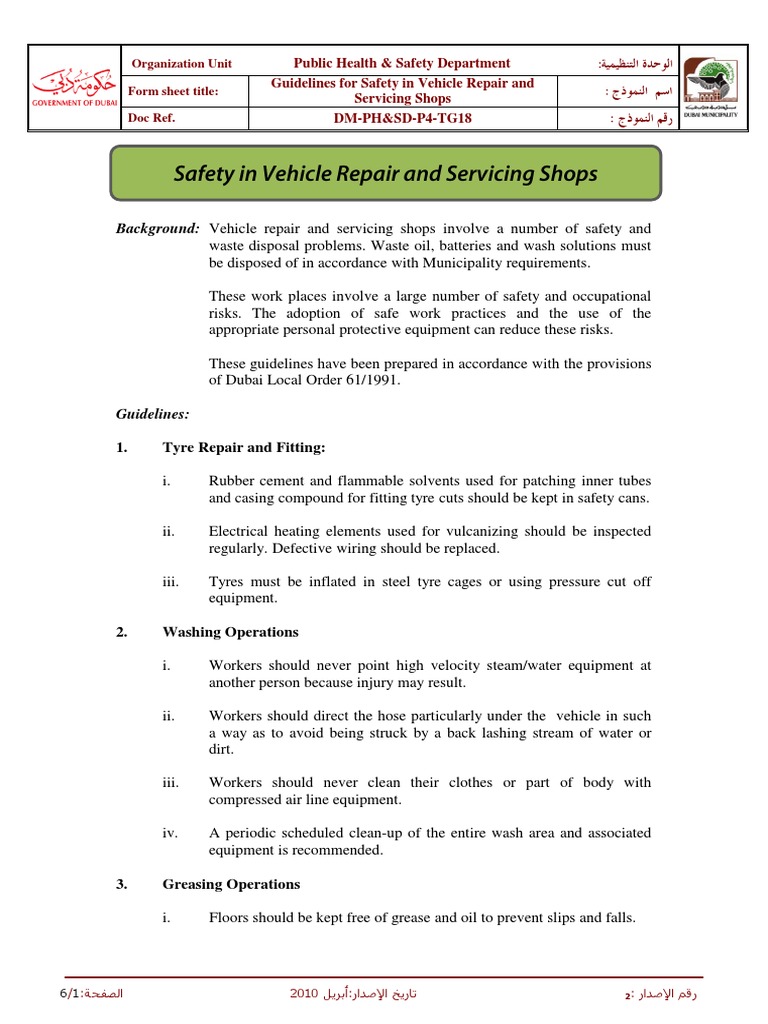 DM-PH&SD-P4-TG18 - (Guidelines For Safety in Vehicle Repair and ...