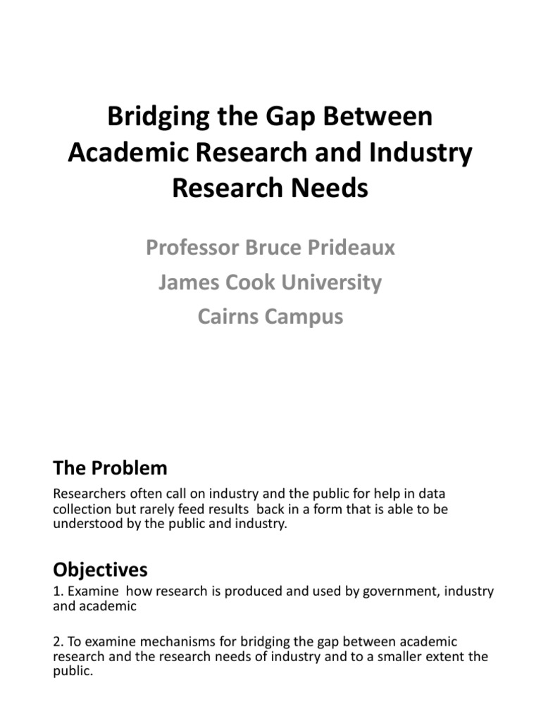Bridging The Gap Between Academic Research and Industry | PDF | Tourism ...