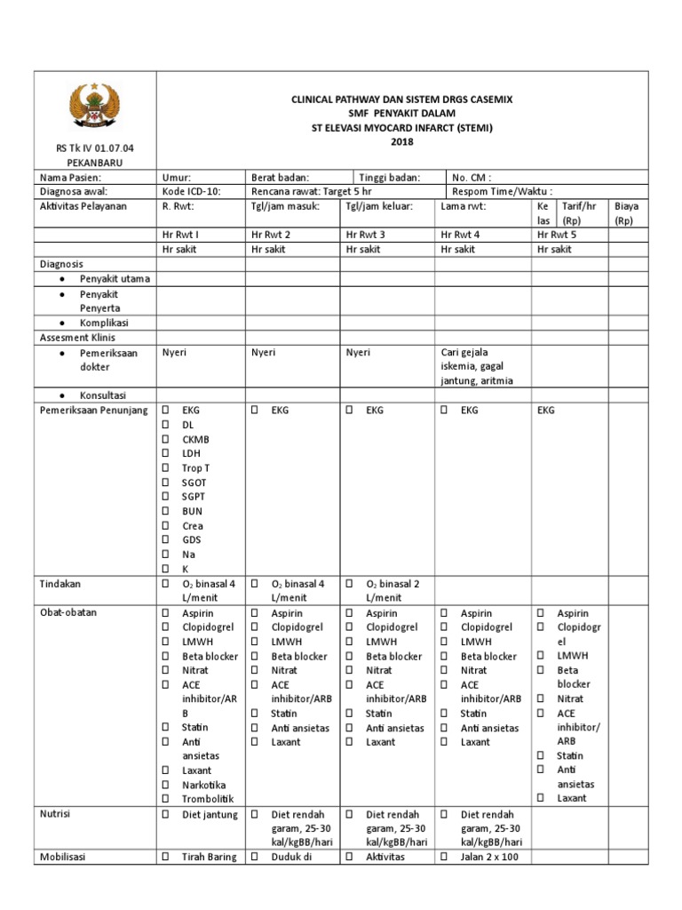 Clinical Pathway STEMI | PDF