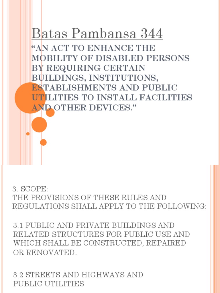 BP 344 | Download Free PDF | Accessibility | Disability