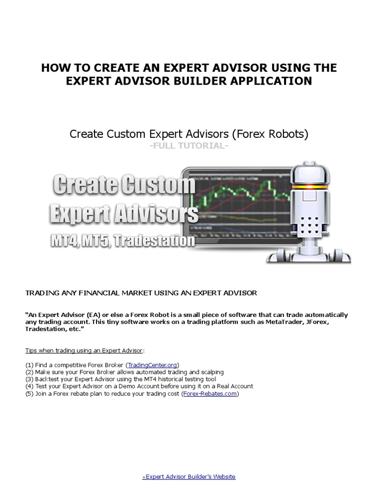Create Expert Advisors with EA Builder | PDF | Moving Average | Computing