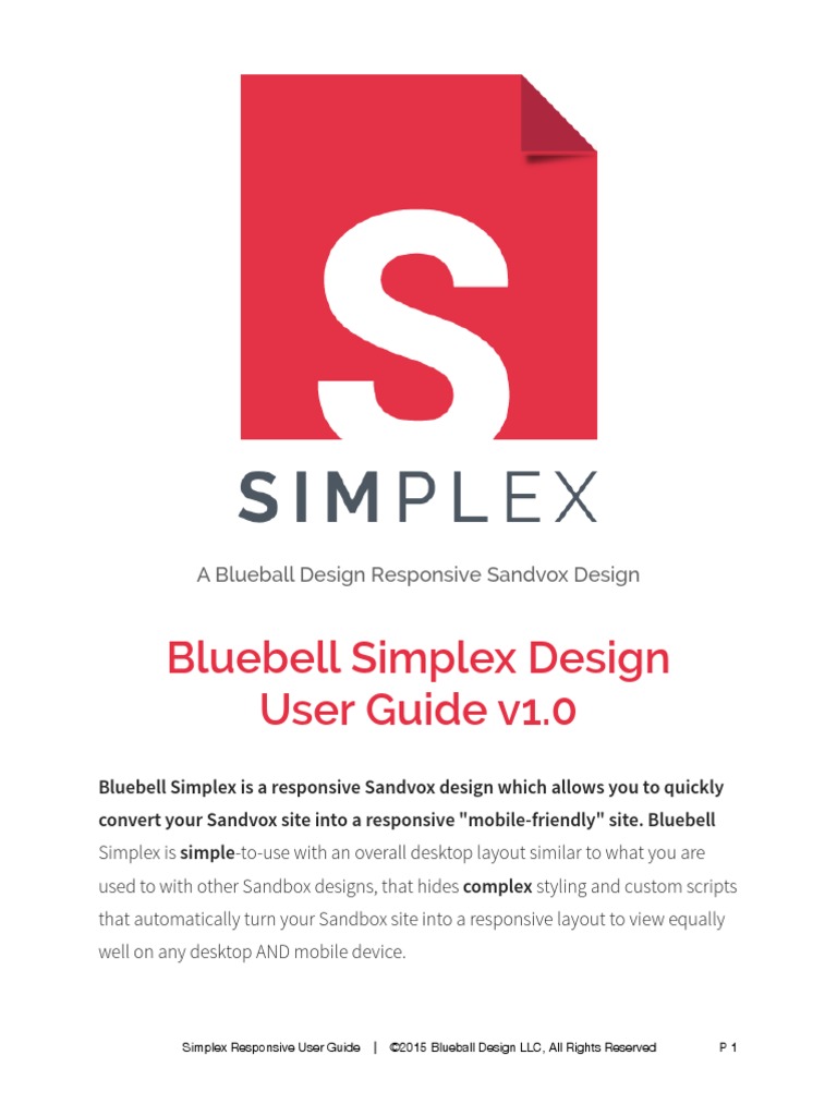 Simplex Responsive Userguide v1 | PDF | Responsive Web Design | Page Layout