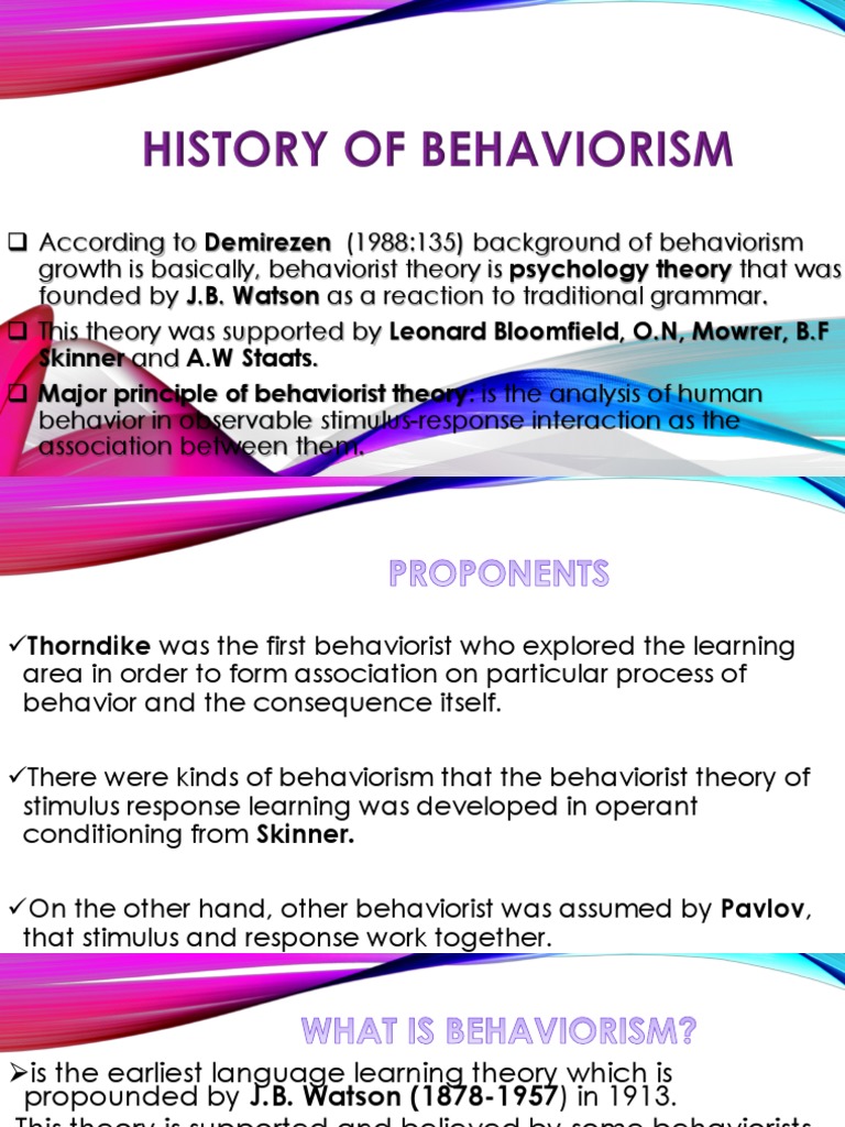 Behaviorism in Language Learning Theory | PDF | Behaviorism | Second ...
