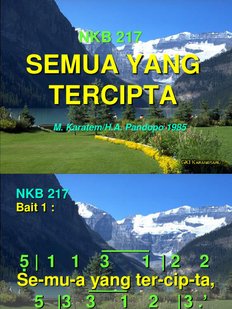 NKB 217 - Semua Yang Tercipta .E | PDF