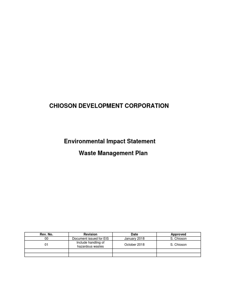 A Comprehensive Waste Management Plan for Chioson Development ...