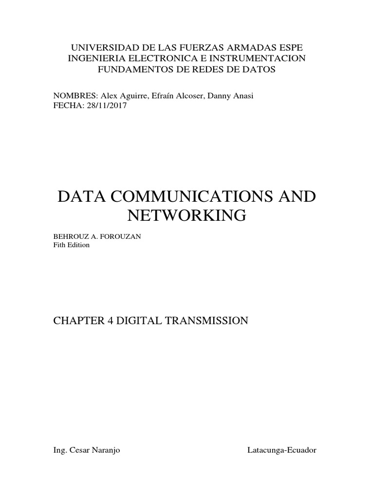 Data Communications and Networking | PDF | Data Transmission | Digital ...