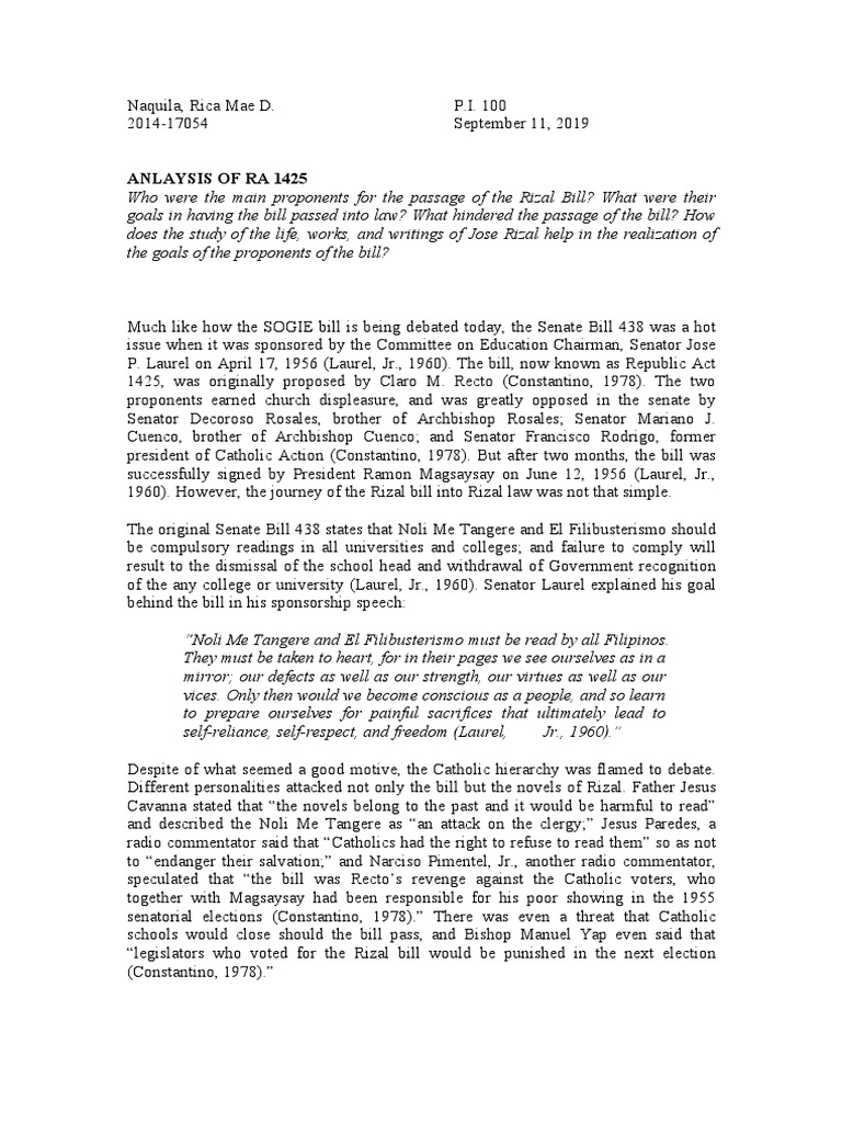Analysis of Ra 1425 | PDF
