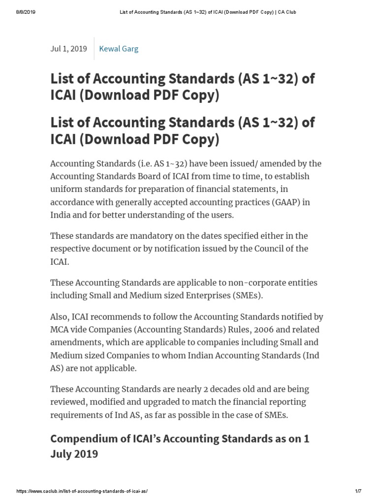List of Accounting Standards (as 1_32) of ICAI (Download PDF Copy) _ CA ... List of Accounting Standards (as 1_32) of ICAI (Download PDF Copy) _ CA ...