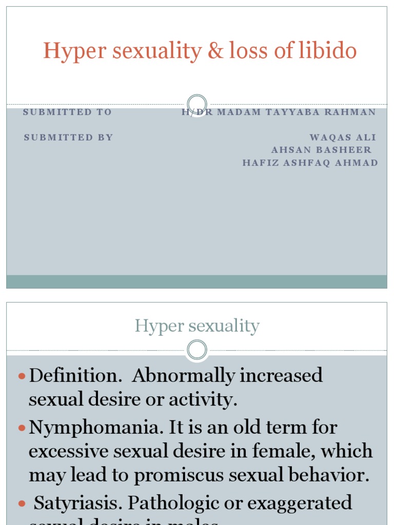 Hyper Sexuality & Loss of Libido | PDF | Libido | Sexual Intercourse