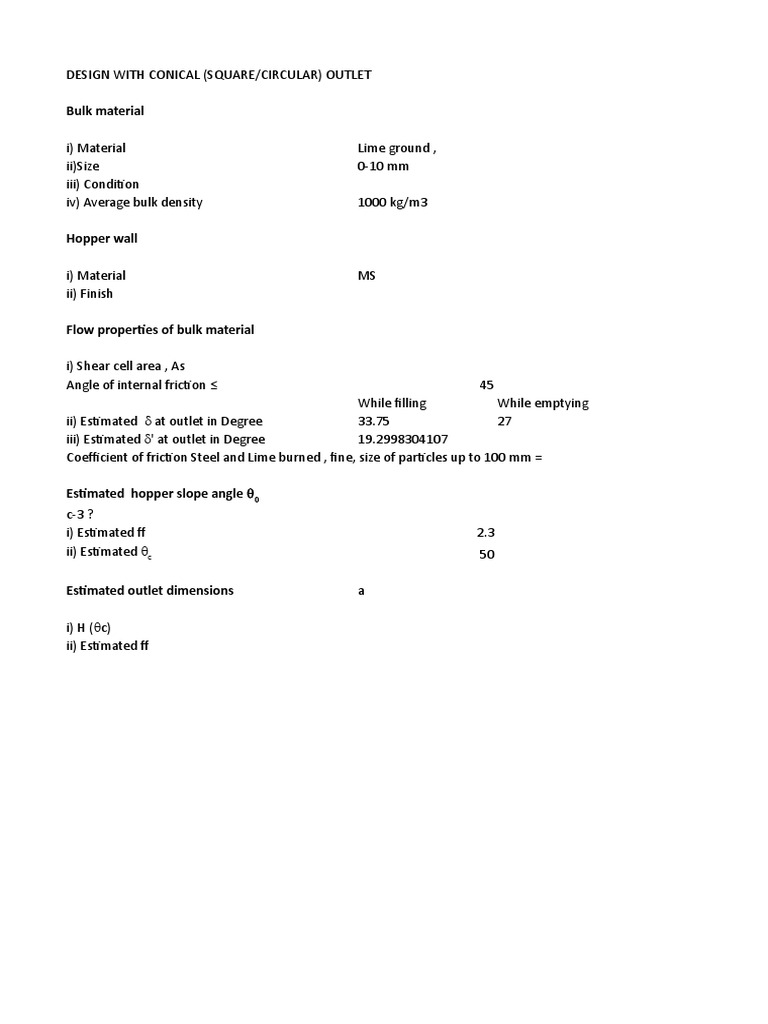 Silo Calculation | PDF