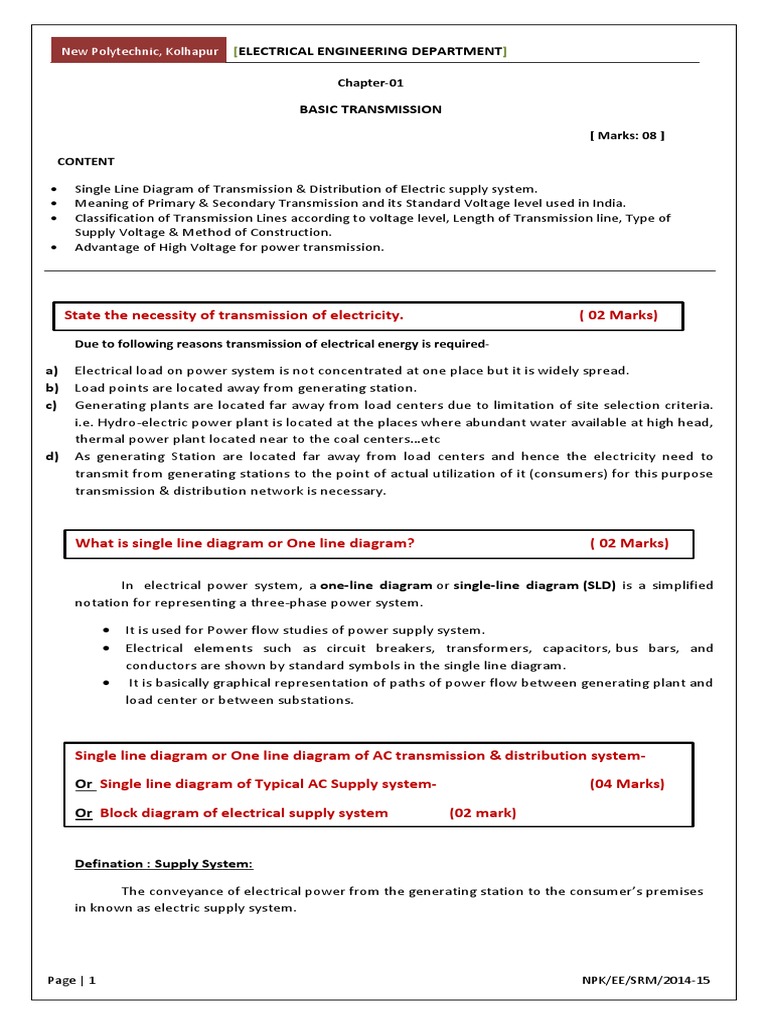 Electrical Transmission Systems Overview | PDF | Electric Power ...