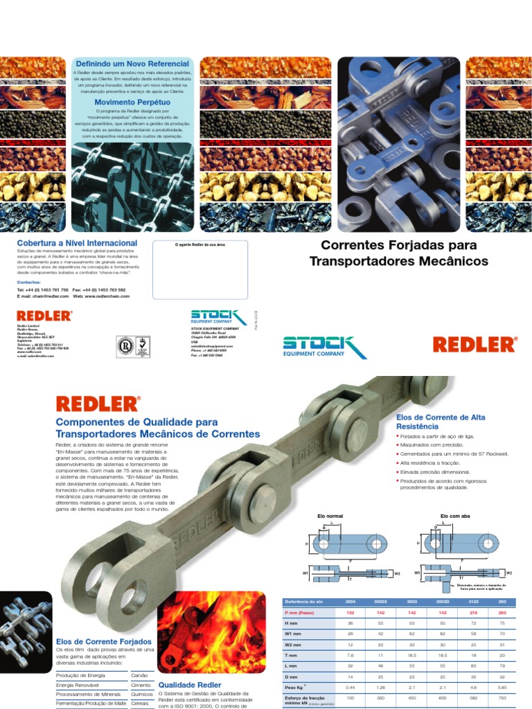 Redler Chain PT | PDF | Química | Materiais