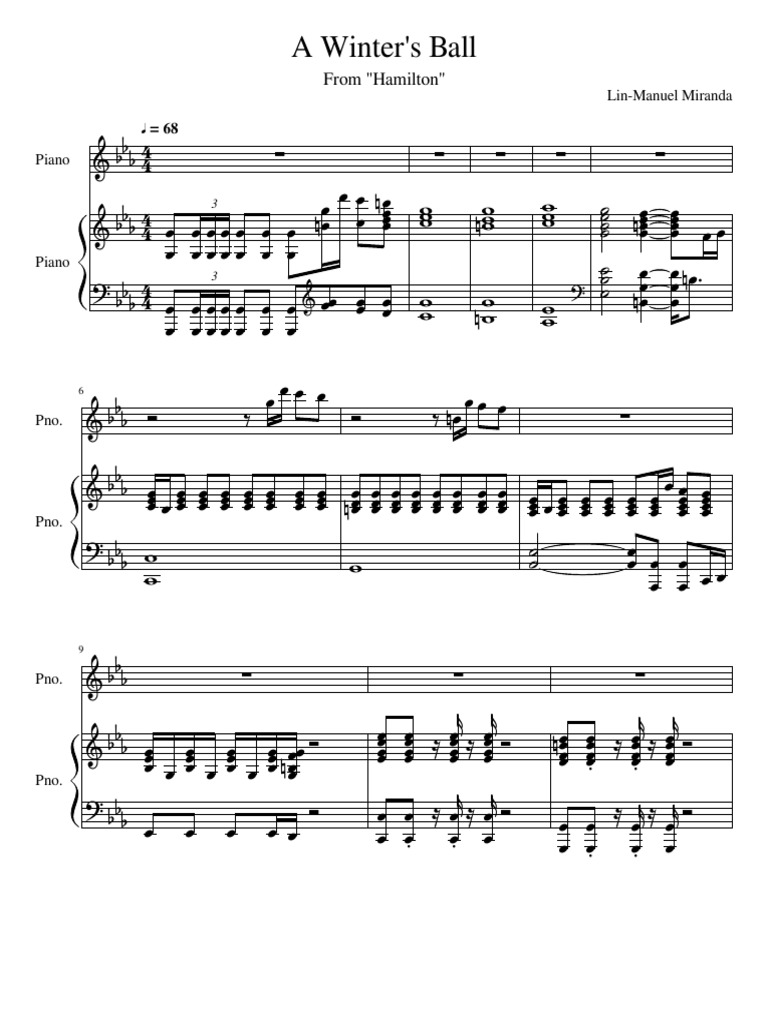 A Winter's Ball: From "Hamilton" | PDF | Hamilton (Musical) | Alexander ...
