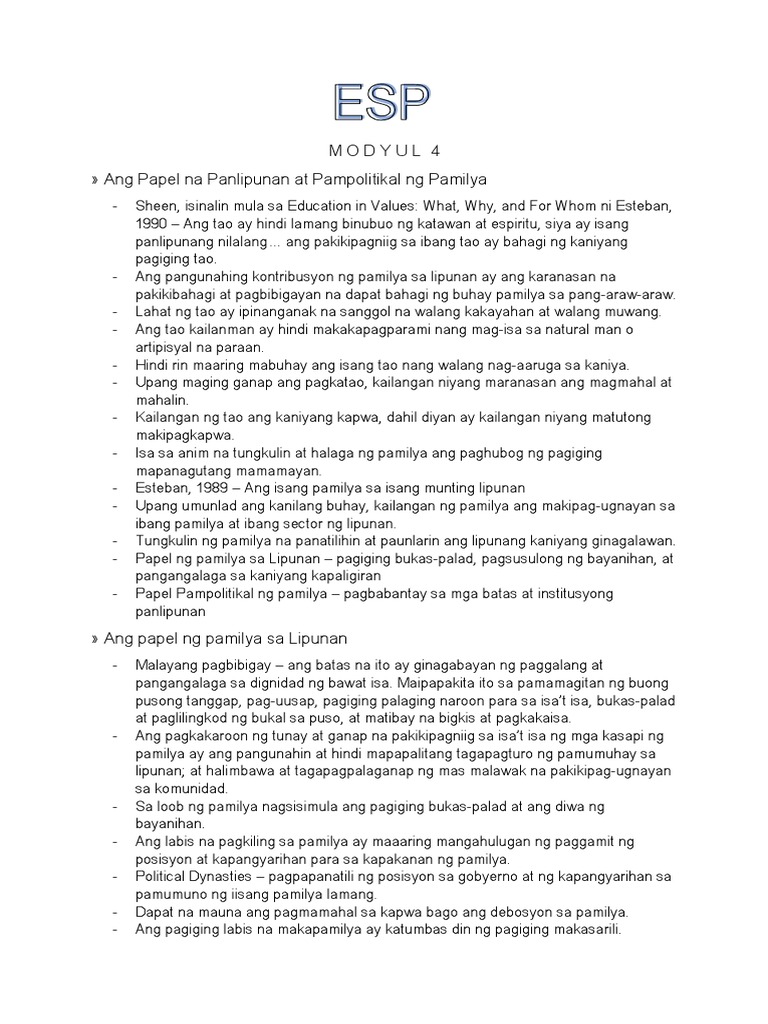 Esp 2nd Grading | PDF