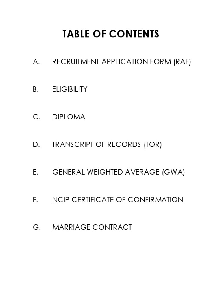 A. Recruitment Application Form (Raf) | PDF