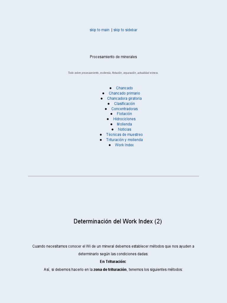 Determinación Del Work Index 3 | PDF | Dureza | Molino (molienda)