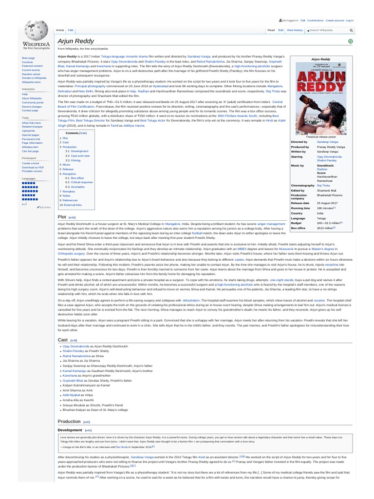 Arjun Reddy Script PDF | PDF
