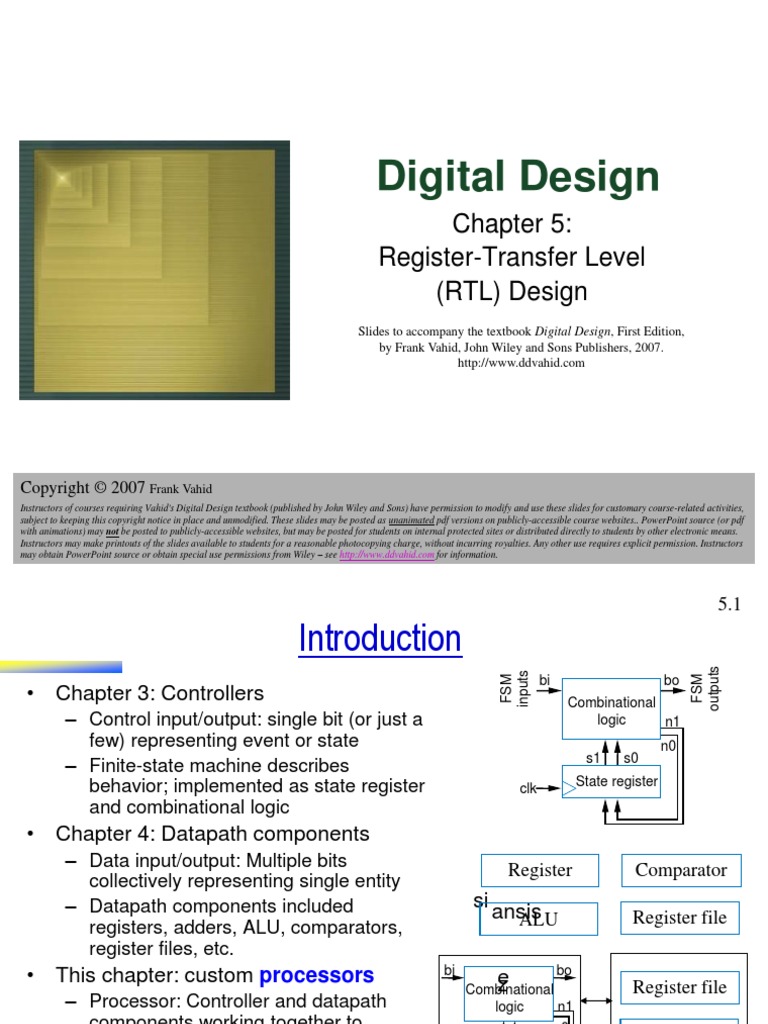 Digital Design: Register-Transfer Level (RTL) Design | PDF | Logic ...